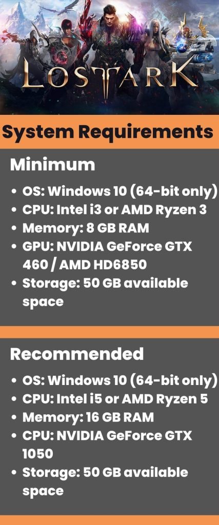 Lost Ark System Requirements - UBG